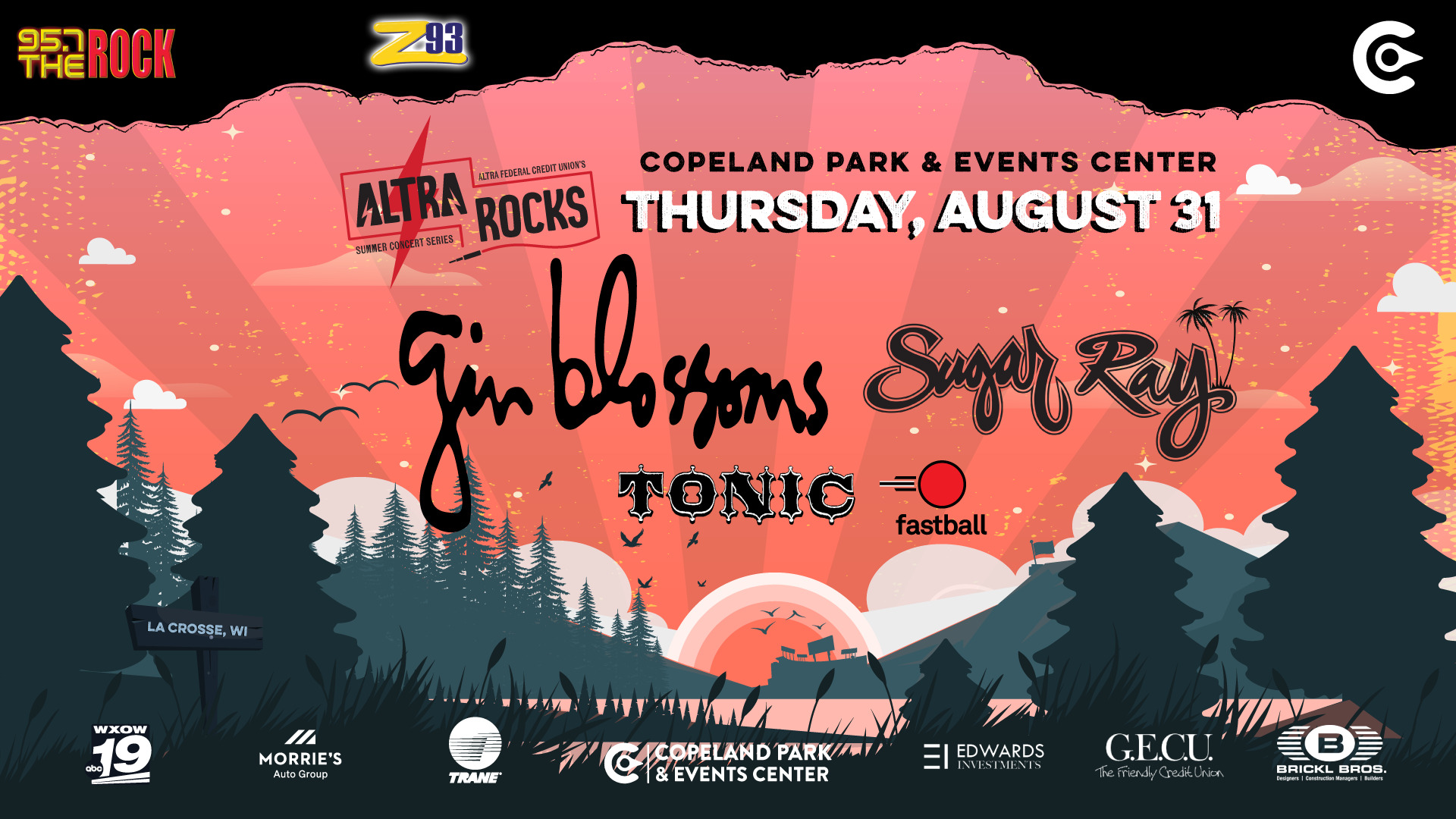 GIN BLOSSOMS AND SUGAR RAY WILL ROCK COPELAND PARK! - Z93